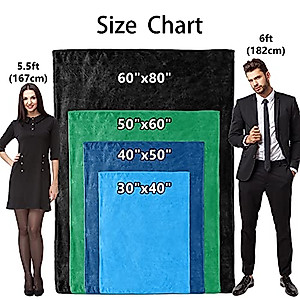 AOUER Custom Photo Text Fleece Throw,Personalized Blanket for Mom & Dad,Perfect Mother's Day Birthday Gifts for Her,Customized Picture Blanket-30x40In