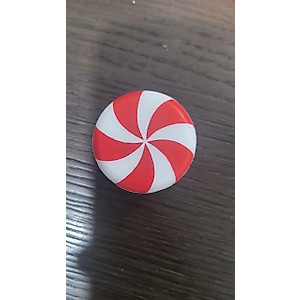 New Halloween Christmas Red and White Candy Cabinet knob Covers for Various Kitchen Cabinet knob Covers Living Room Bedroom Cabinet Knob Covers (20 Pieces)