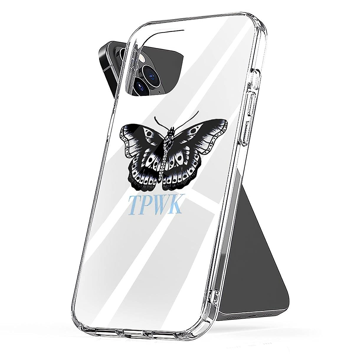 Generic Phone Case Compatible with iPhone Tpwk Waterproof Blue Scratch Butterfly Accessories Harry Shock Styles 6 7 8 Plus Se 2020 X Xr 11 Pro Max 12 Mini,Transparent