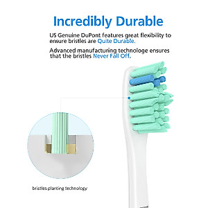 Senyum Replacement Toothbrush Heads Compatible with Philips sonicare E-Series, Replacement Brush Heads Come with Caps, 6 Pack