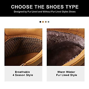 Govicta Mens Casual Shoes Leather Slip On Loafers Oxford Leather Chukka Boot for Men Work Office Dress Shoes Brown Size8.5