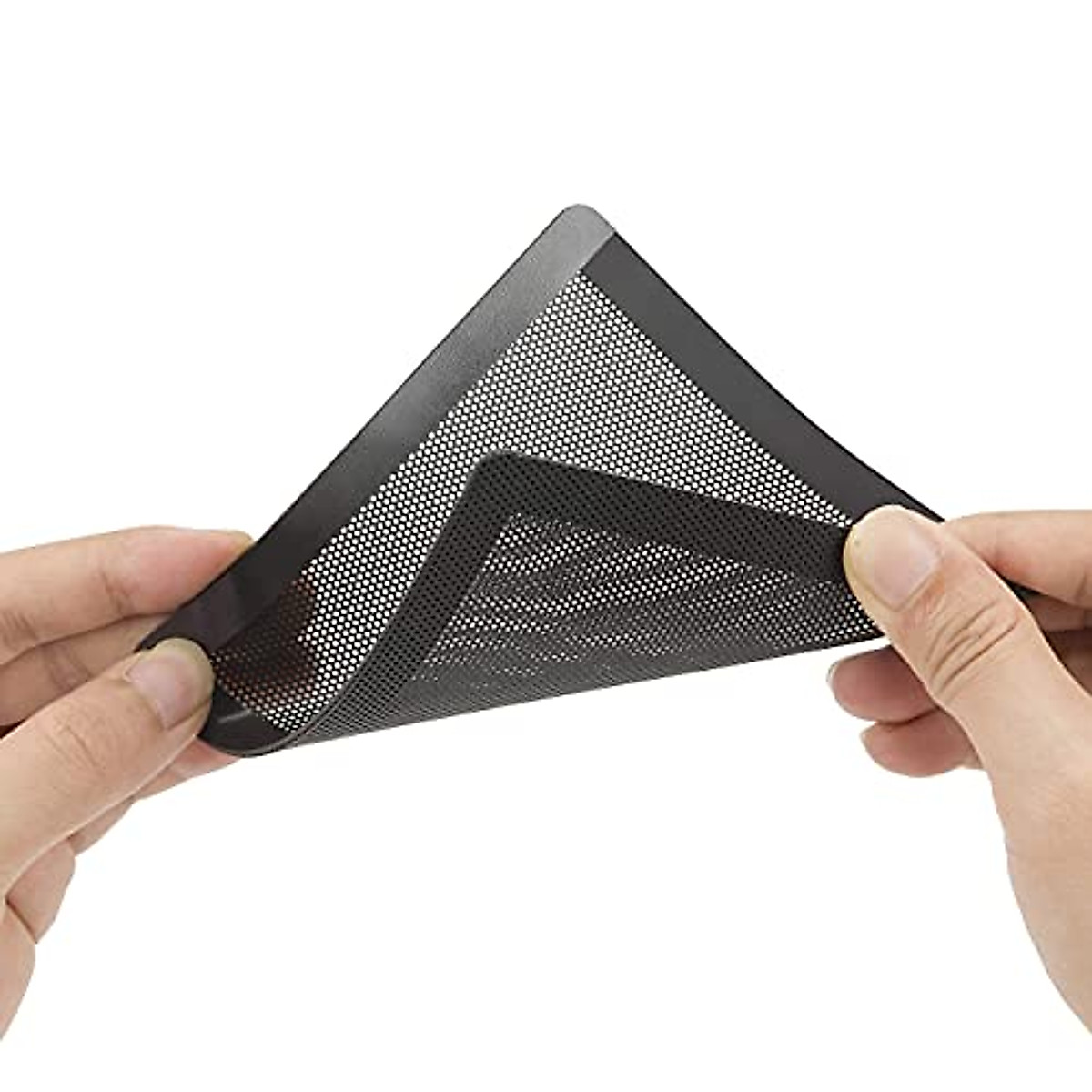 HFEIX 120MM PC Fan Dust Filter Computer Case Fan Magnetic Frame Dust Filter Fine PVC Mesh Length 4.72 x 4.72 inches Black-4Pack
