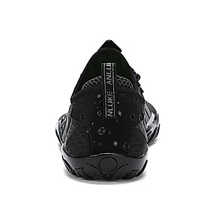 ANLUKE Mens Womens Water Shoes Swim Shoes Aqua Shoes Barefoot Quick-Dry Beach Surf Water Sports Shoes AllBlack 43