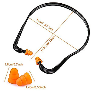 Banded Earplugs for Shooting Range Band Ear Plugs Lightweight Silicone Earplugs for Hearing Protection, Noise Reduction, Work, Construction, Sleeping, Concerts, Motor Sports Racing (4 Pieces)