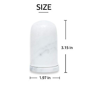 JIMEI Marble Toothpick Holder with Lid, Toothpick Dispenser Porcelain Cocktail Stick Box Home Living Room Cotton Swab Storage Tank