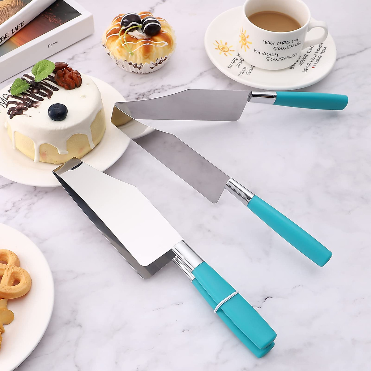 DOITOOL 2pcs Cake Cutter Pastry Cutter Stainless Steel Pie Pie Server Pie Cutter Pizza Kits Cake Lifter Metal Cake Server Butter Cutter Cake Slicer Cake Tongs Baby Old Fashioned