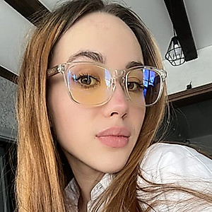 GZWSX Photochromic Driving Sunglasses For Men Women Day and Night safety glasses,Blue Light Blocking Glasses,Walnut Wood (Transparency)