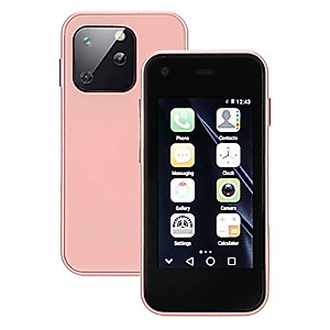 Mini Smartphone 3G, GSM 2.5Inch 1GB 8GB Quad Core Android Cell Phones for Android 6.0, Built in 1580mAh Lithium ion Battery, Kids Mobile Phone Dual SIM Card Phone Kid(Pink)