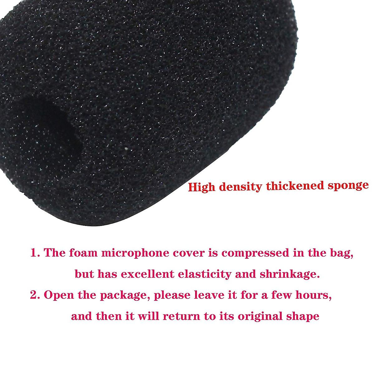 30 Pack Black Mini Lapel Headset Microphone Windscreens Foam Cover