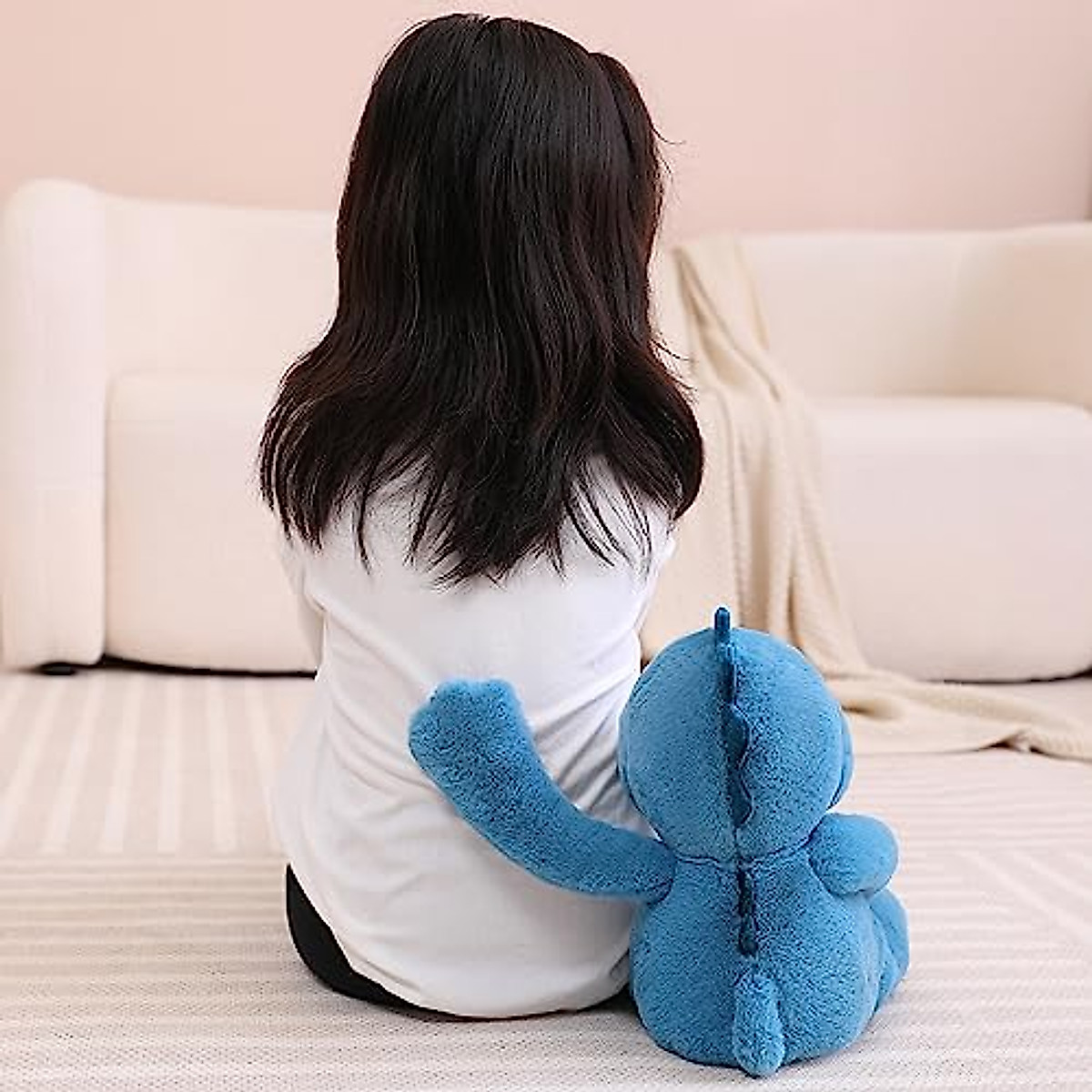 Baby Dinosaur Stuffed Animals, 16" Soft Plush Dinosaur Toy Cute Interactive Hide and Seek Plush Toys Newborn Shower Birthday Gifts for Kids and Adult