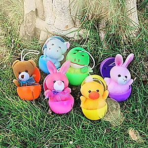 Aitbay 30 Pack Mini Plush Animals Toys Set, Cute Small Stuffed Animal Keychain Set for Party Favors, Goodie Bag Fillers, Carnival Prizes, Classroom Rewards, Kids Valentine Gift Easter Egg Filter