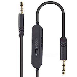 Alitutumao A&B Modes Replacement Astro A10 Cord Inline Mute Astro A40 Cord Aux Cable with Volume Control and Mic Compatible with Astro A10 A40 A30 A50 Headsets to Xbox One PS4 PC Gaming Mobile MixAmp