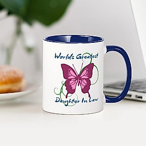 CafePress World's Greatest Daughter In Law Mugs Ceramic Coffee Mug, Tea Cup 11 oz