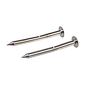 Pinewood Car Axles: (Two) 2.5 Degree Bent for Rail Riding, Plus (Two) Straight; All Machined and Polished and with Increased Head Diameter to Reduce Friction and Increase Speed