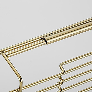 GIYDNEI Stainless Steel Bathtub Caddy Tray, Expandable Bath Tub Tray Table, Adjustable Bathroom Tray, Bath Organizer Tub Shelf,Black,26.8~35.4in