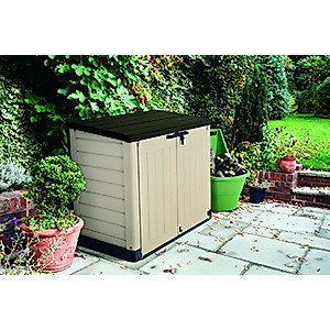 Keter Store-It-Out MAX 4.8 FT X 2.7 FT Durable Outdoor Storage Shed Made from Weather Resistant Resin 42 Cubic Feet Beige/Brown