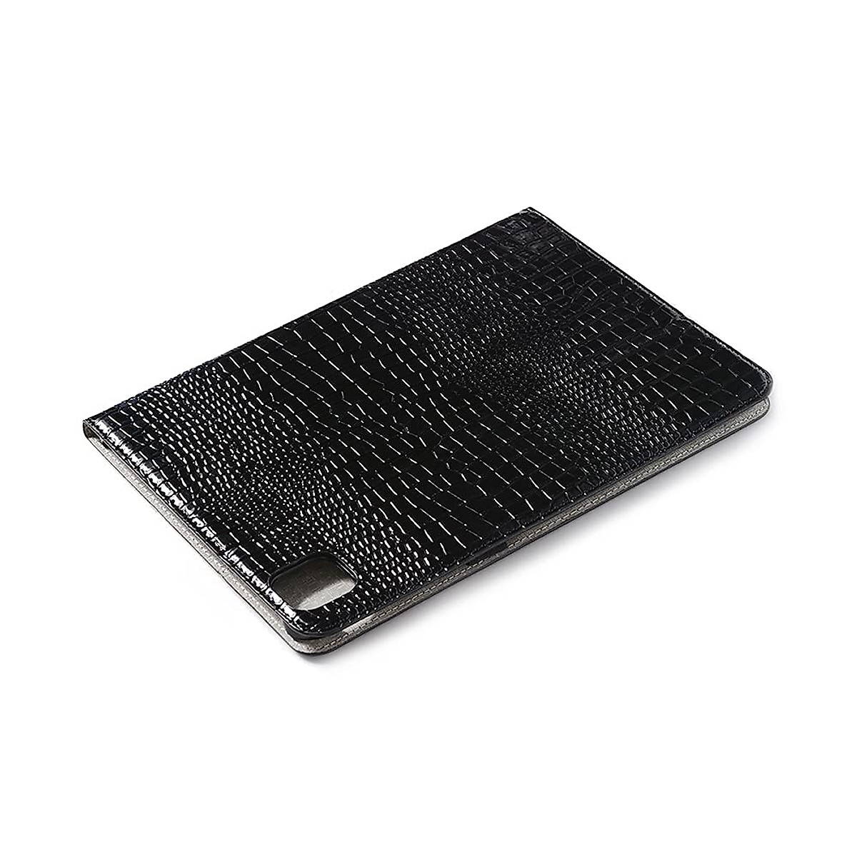 iPad Air-6 (13'') Case, iPad Pro-3 4 5 6 (12.9'') Case for Women, DMaos Crocodile Synthetic Leather Stand Folio Smart Cover with Pen Holder, Auto Sleep/Wake - Black