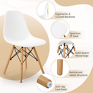 Tangkula Dining Table Set for 4, Modern Kitchen Table and Chairs Set of 4, Glass Dining Room Table Set for Small Living Room, Kitchen