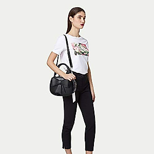 Girls Bowknot Handbag Purse Cute Leather Mini Shoulder Bag for Women Top-handle Totes Satchel (Pink)