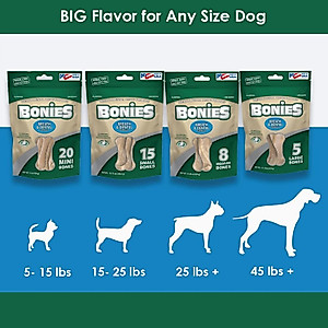 Bonies Breath and Dental Formula Treats for Dogs, All-Natural Ingredients, Fresh Breath, Cleans Teeth, Low Calories, Chicken Flavor - 3-Pack Small, 45 Bones