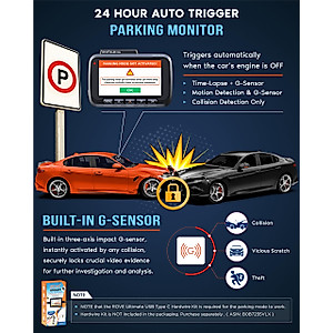 ROVE R2-4K DUAL Dash Cam Front and Rear, STARVIS 2 Sensor, FREE 128GB Card Included, 5G WiFi - up to 20MB/s Fastest Download Speed with App, 4K 2160P/FHD Dash Camera for Cars, 3" IPS, 24H Parking Mode