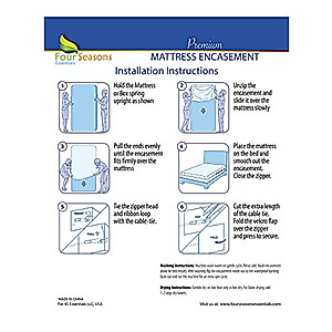 Split Queen Mattress/Box Spring Encasement 30" x 80" (2PCs) - Waterproof Zippered Protector Premium Quality Hypoallergenic Bed Cover Protects Against Dust - Breathable Smooth Fabric