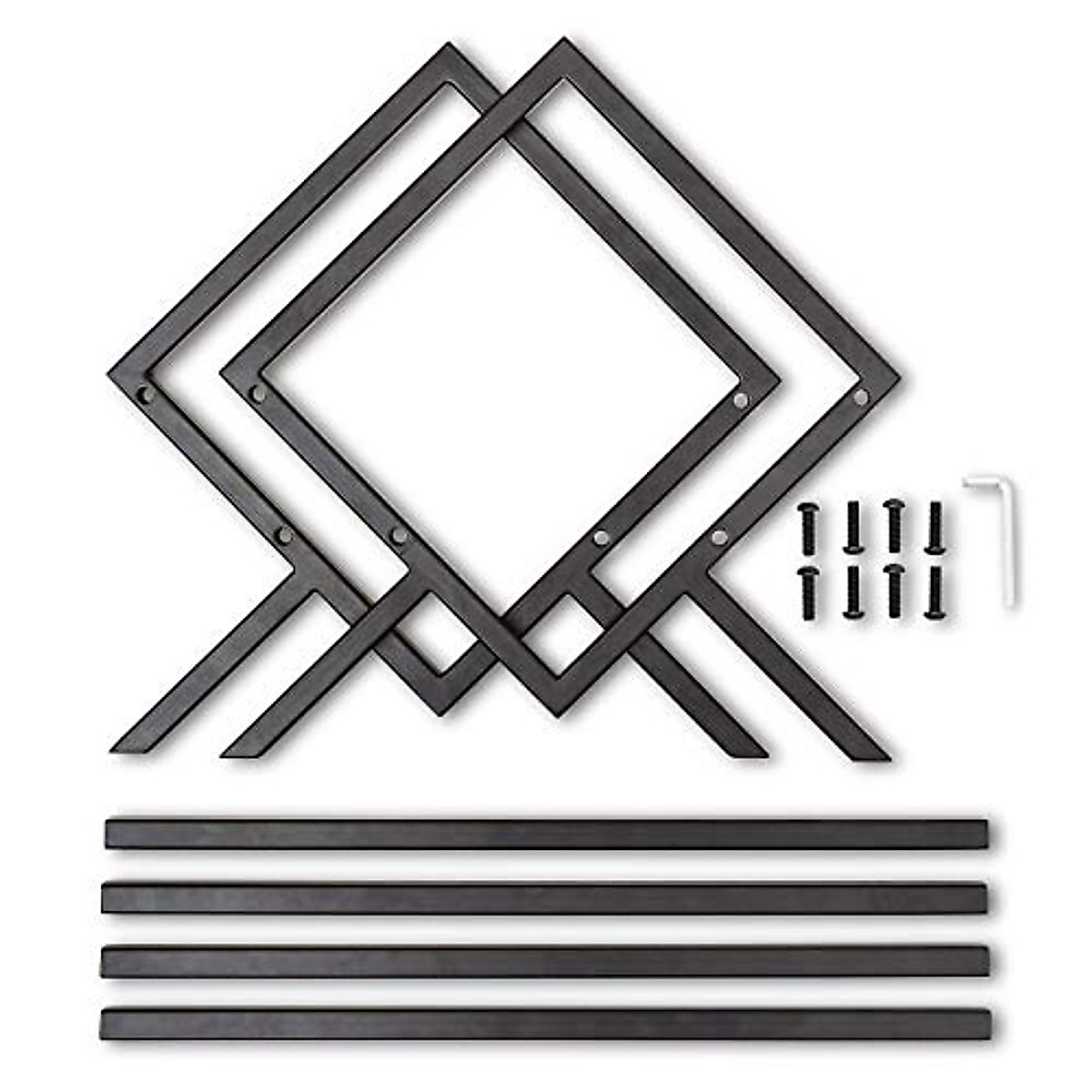 MODERN VINYL Record Holder - Matte Black Metal - 80-100 LP Storage - Simple, Quick Assembly - Vinyl Display, Storage - High-End Design - Protects Vinyl - Organize Albums - Book, Magazine, Files