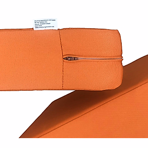 CozyLounge Indoor Outdoor Water Repellent High UV Resistant Patio Chair Cushion Cover (22"x20"x4" (4 Covers), Sunkissed Orange)