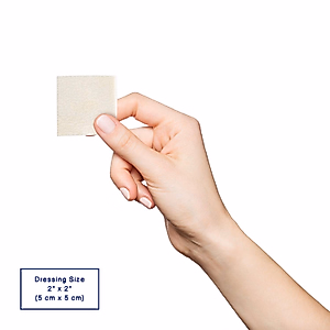 Silver Calcium Alginate Ag Sterile Highly Absorbent Antibacterial Dressing, 2"x2", 5 dressings/Box, MedHeal by MedvanceTM