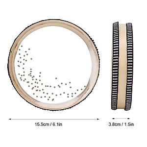 Hozee Wave Bead Drums, Ocean Drum Maple Well Structured Transparent Natural Colour Oceans Sound Effect for Child (Hozeekhm06gwsut1746)