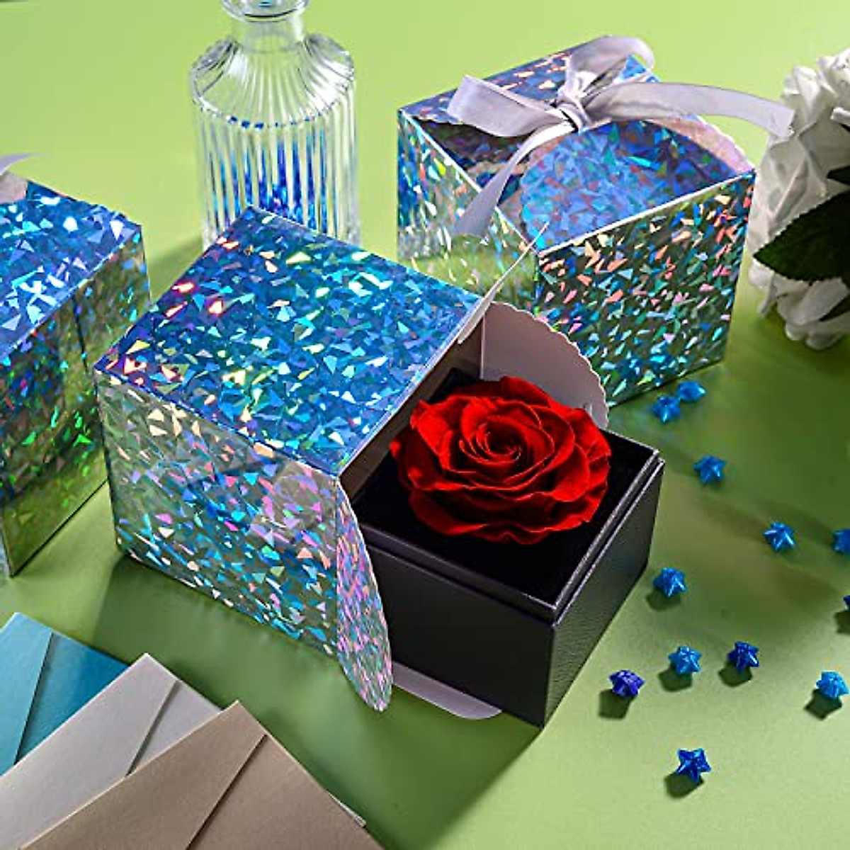 KUIANJEA Small Gift Box,Gift Box for Present, Small Gift Boxes with Ribbons,20pcs,4x4x4", Candy Boxes for Wedding,Bridesmaid Proposal Box