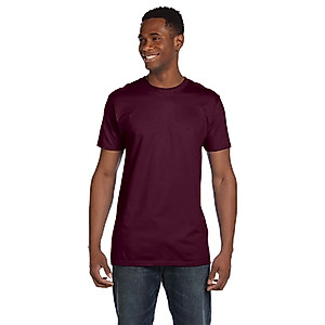Hanes mens Nano Premium Cotton T-shirt (Pack of 2) T Shirt, Maroon, XX-Large US