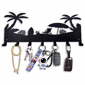 Wall Mounted Key Rack | Metal Key Rack Hook Organizer | Metal Key Organizer with 7 Hooks Wall Decoration for Front Door, Hallway, Kitchen, Office