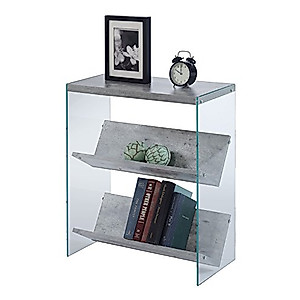 Convenience Concepts SoHo Bookcase, Faux Birch / Glass