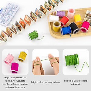 AUEAR, 10 Pack 0.8mm Jewelry Nylon Cord for Jewelry Making Chinese Knot Bracelet String Beading Thread 10 Rolls