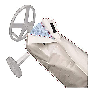 CHENGL Swimming Pool Cover,Waterproof Open air Swimming Pool Roll Cover Protector Ground Swimming Pools Cover for Outdoor Heavy Duty Garden