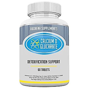 Calcium D-Glucarate 500mg- CDG for Liver Detox, Cleanse, Menopause, Estrogen Management | 60 Tablets Cal D Glucarate Supplements
