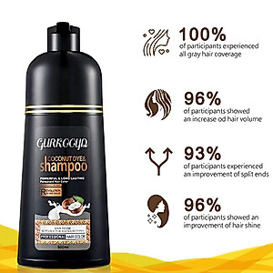 Natural Hair Color Shampoo with 100% Gray Coverage - Hair Dye for Women (Grape Red Shade)