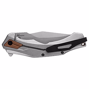 Kershaw Payout Pocketknife, 3.5" D2 High Carbon Too Steel Drop Point Blade, One-Handed Assisted Flipper Opening, Frame Lock System