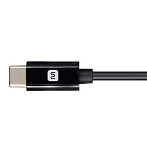 Monoprice Lightning to USB-C Charging Cable - Apple MFi Certified, 1.5 Feet, Black - Essential Series