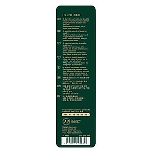 Faber-Castell - Castell 9000 Art Set Pencil (Pack of 6), Green