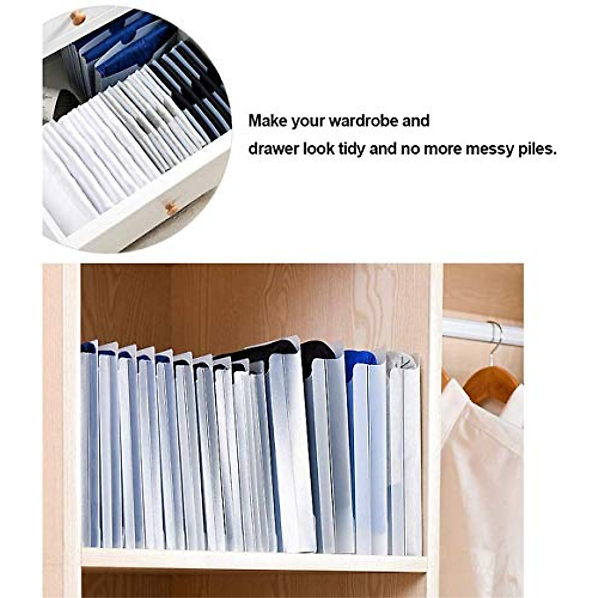 Multipurpose Clothes Folding Board, Shirt Sweater Coat Trousers Clothing Organizer Wardrobe Quick Storage Board, 2-Size Durable Plastic Home Flipfold Laundry Folder Board 5-Pack (S)