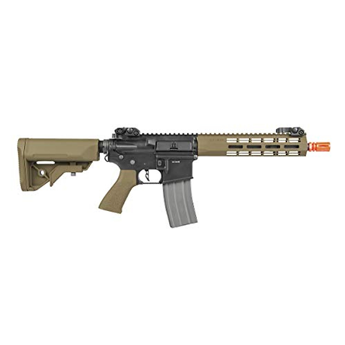 Elite Force M4 AEG Automatic 6mm BB Rifle Airsoft Gun, CQB, Black/Tan