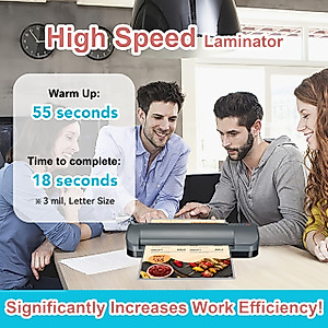 SINCHI 55-Second Warm-up, 13-inch Business Laminating Machine for 3-10 mil Laminating Sheets, 40 inches/Minute high Speed Thermal laminator Machine for Home/Office/School, Hot & Cold Lamination