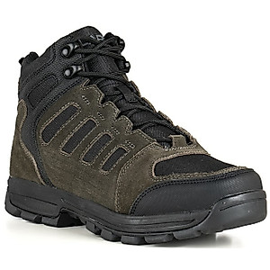 LAPG Terrain Dark Charcoal Mid Hiking Boots for Men, Men's Lightweight Hiking Boots, Ankle Hiking Boots for Men - 4-Standard