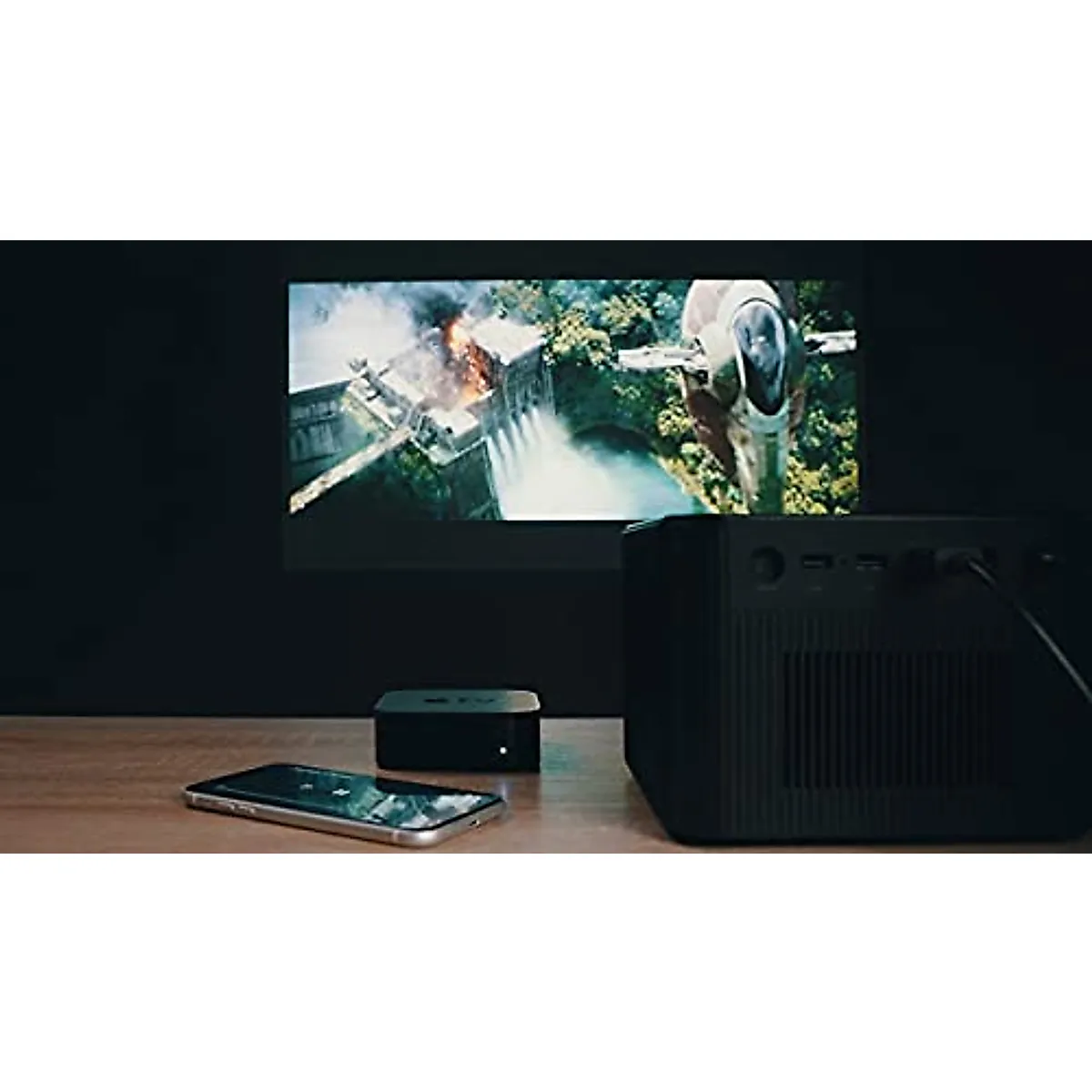Miroir M1200S Smart TV, Native 1080p Projector,4K Input, 1000 LED Lumens