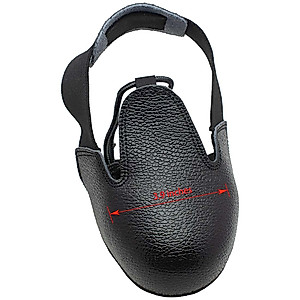 Steel Toe Cap Safety Shoe Covers, Workplace Shoe Cover with Adjustable Strap Universal Steel Toe Leather Overshoes, Unisex Toe Leather Protector Attachment Size EUR 35-45 (1 Pair)