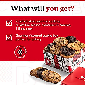 David's Cookies Premium Gift, Gourmet, and Freshly Baked Valentine's Day Assorted Cookies in a Love Tin Gift Box For Your Love Ones, Deliciously Handmade Soft Variety of Cookies - 2 lbs