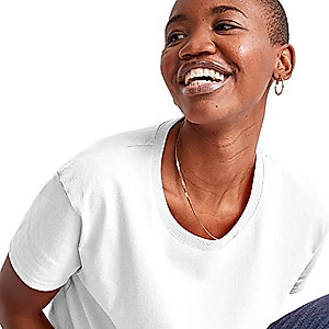 Hanes Essentials Oversized T-Shirt Pack, Cotton Tee for Women, Relaxed Fit, 3-Pack, White