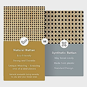 mopio Haylee TV Stand, 59" Modern Boho Farmhouse Entertainment Center, Natural Rattan TV Console, TV Stand with Storage, Media Console, for Living Room